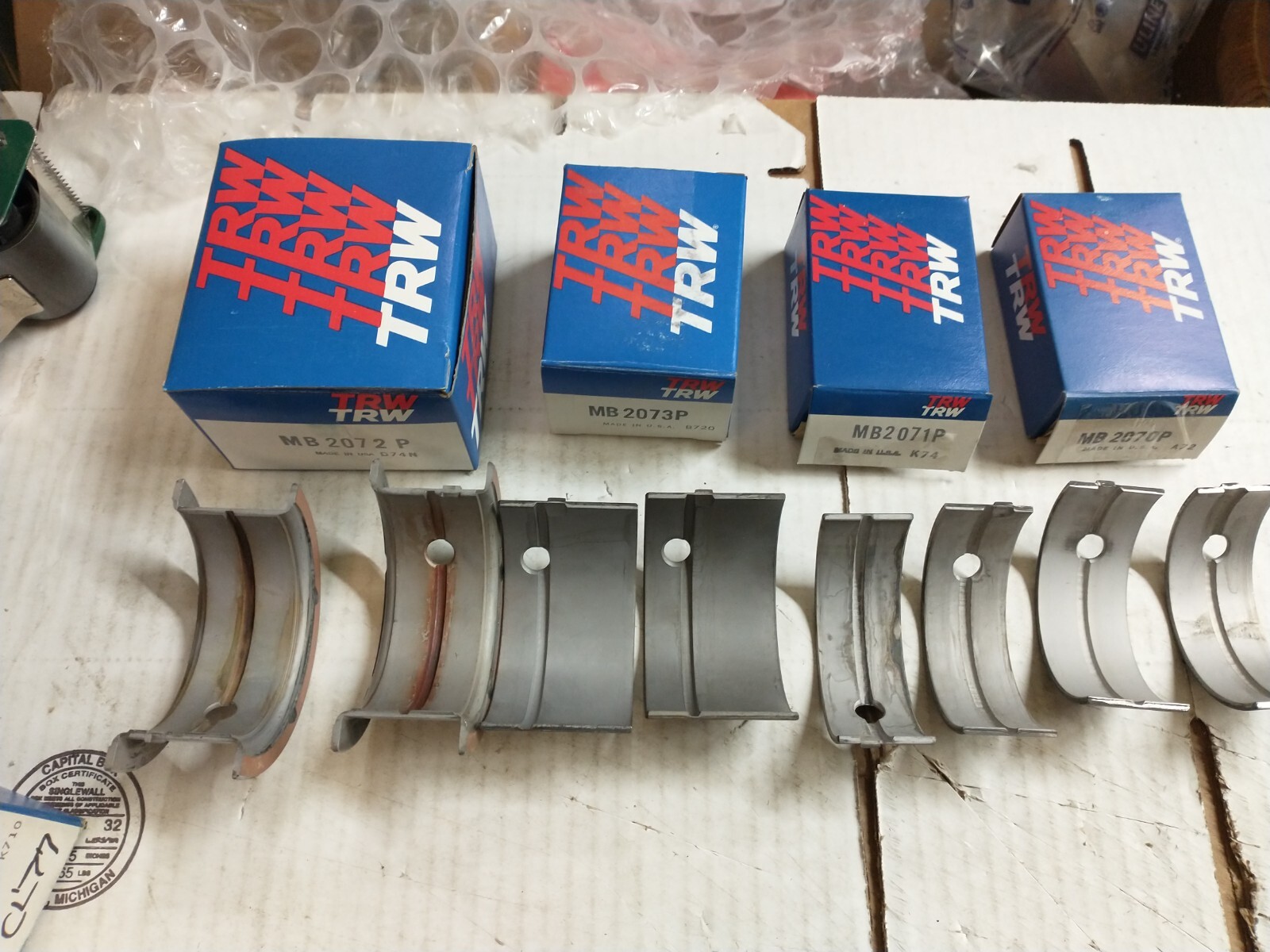 NORS TRW STD Main Bearing Set IHC International Truck Some Bd240 Bd264 ...