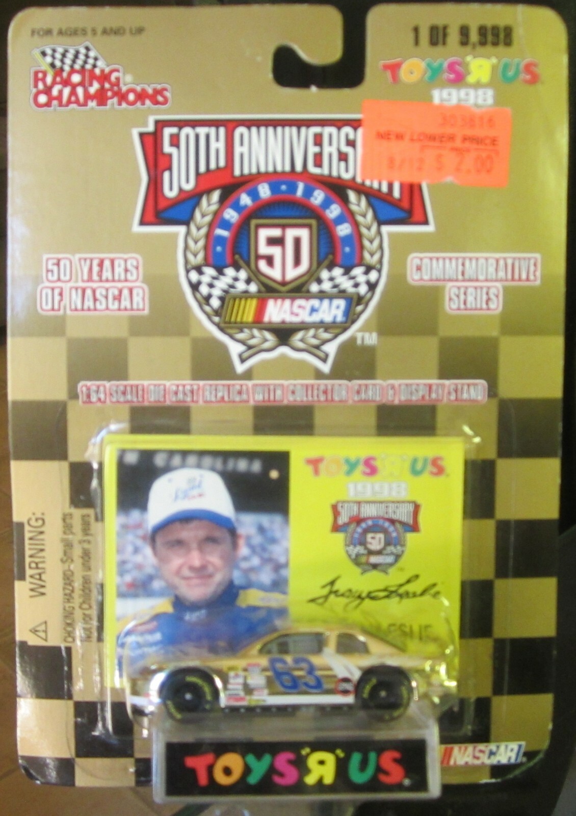 1998 Racing Champions 50th Anniversary Nascar #63 TRACY LESLIE Die Cast ...