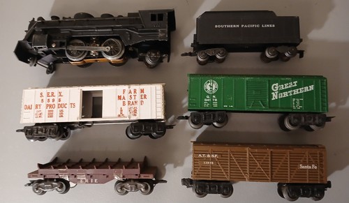 marx 666 diecast steam locomotive with plastic SP tender and 4 plastic ...