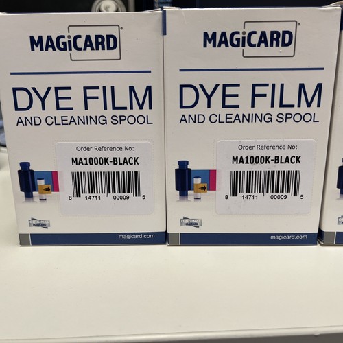 Genuine Magicard MA1000K-BLACK Dye Film & Cleaning Spool | eBay