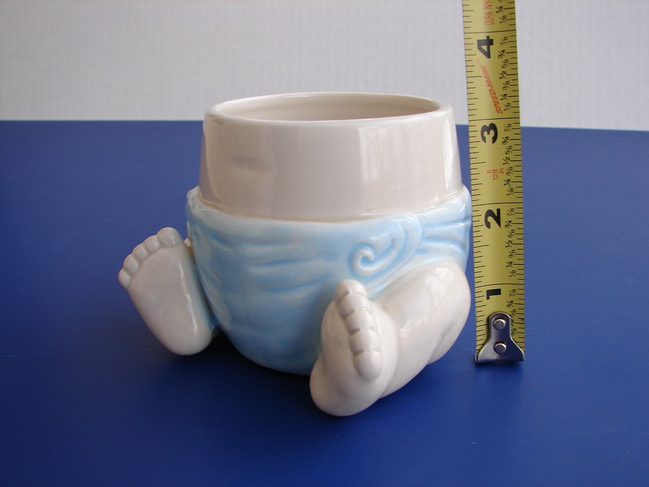 VINTAGE OCI OMNIBUS 1986 TAIWAN CERAMIC PLANTER/CUP MUG BOY BABY DIAPER ...