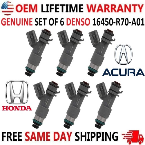 OEM DENSO x6 Fuel Injectors For 2008-2016 Acura Honda 3.5L 3.7L V6 ...