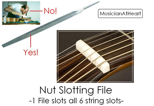MusicianAtHeart GUITAR NUT SLOTTING FILE - Single File to Slot the ...