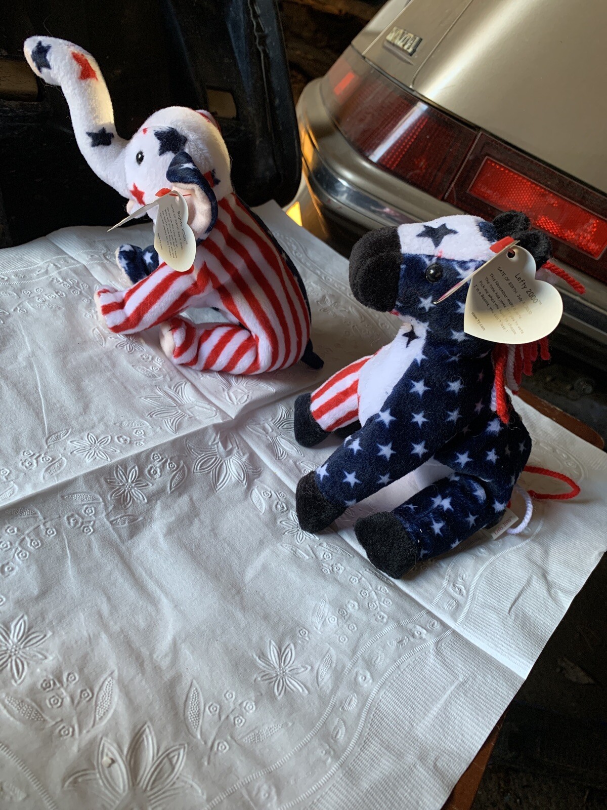 Righty 2000 And Lefty 2000 beanie baby Electoral Pair Republican ...