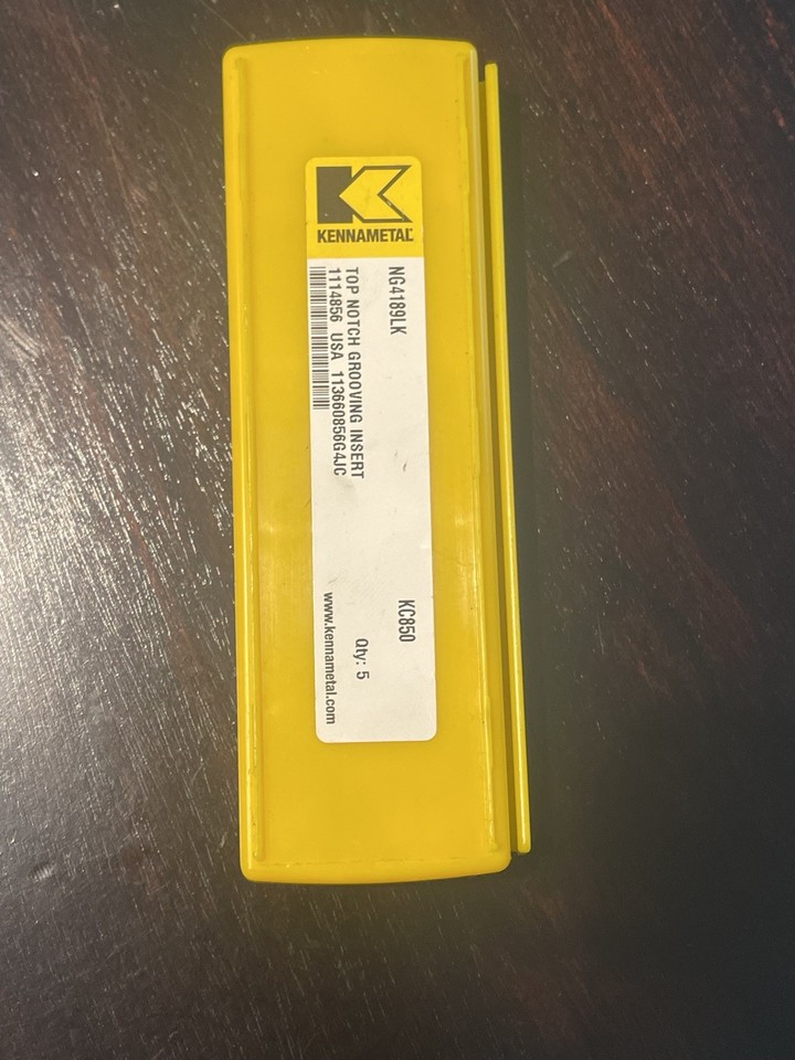 KENNAMETAL TOP NOTCH GROOVING INSERT NG4189LK KC850 5PCS. | eBay