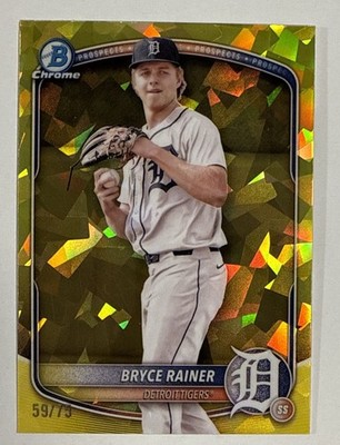 Bryce Rainer 2025 Bowman Chrome Sapphire Yellow Refractor #d 59/75 # ...