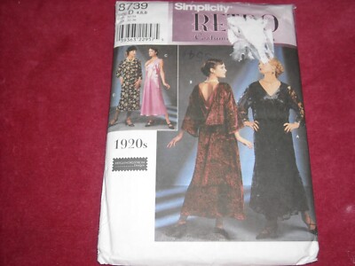 🌺 SIMPLICITY #8739 - LADIES RETRO 1920'S DAY or EVENING DRESS PATTERN 4 ...