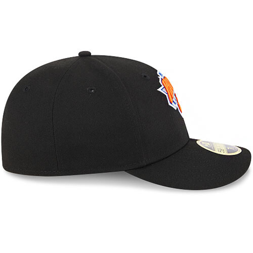 New Era New York Knicks Fitted Hat NBA Authentic Game Black Low Profile ...