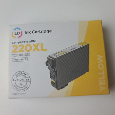 LD 220XL T220XL Yellow Ink for Epson XP-320 XP-420 XP-424 WF-2630 ...