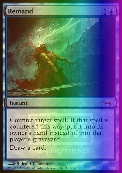 MTG Magic the Gathering Remand (1/12) Friday Night Magic 2008 LP FOIL ...