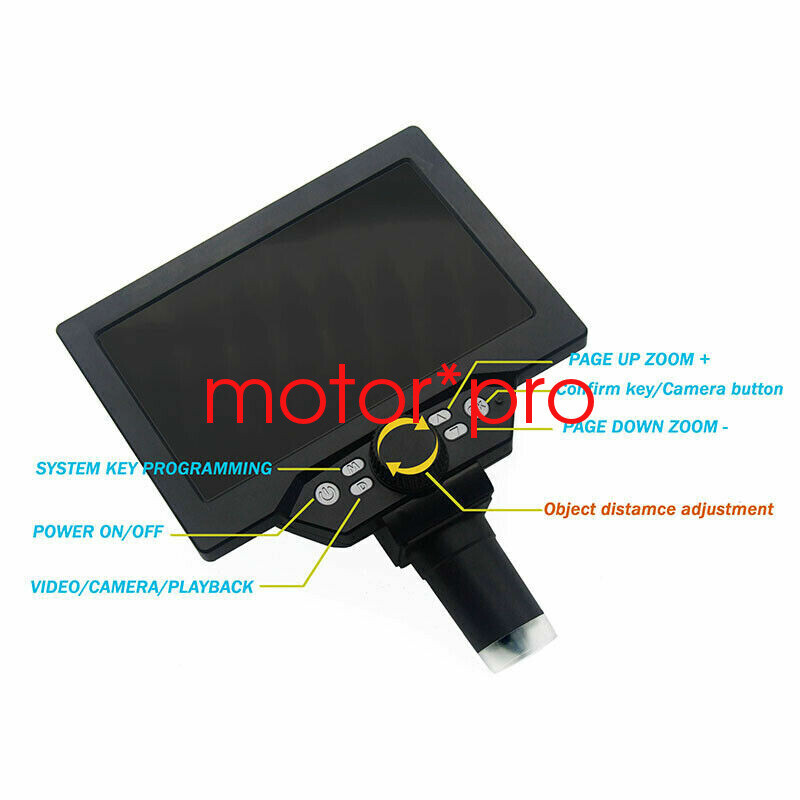 w/Battery MUSTOOL G1200 12MP 7'' HD Digital Microscope 1-2000X Zoom ...