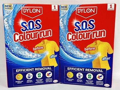 Dylon SOS Colour Run Efficient Remover For Restoring Colour Stains, 2 ...