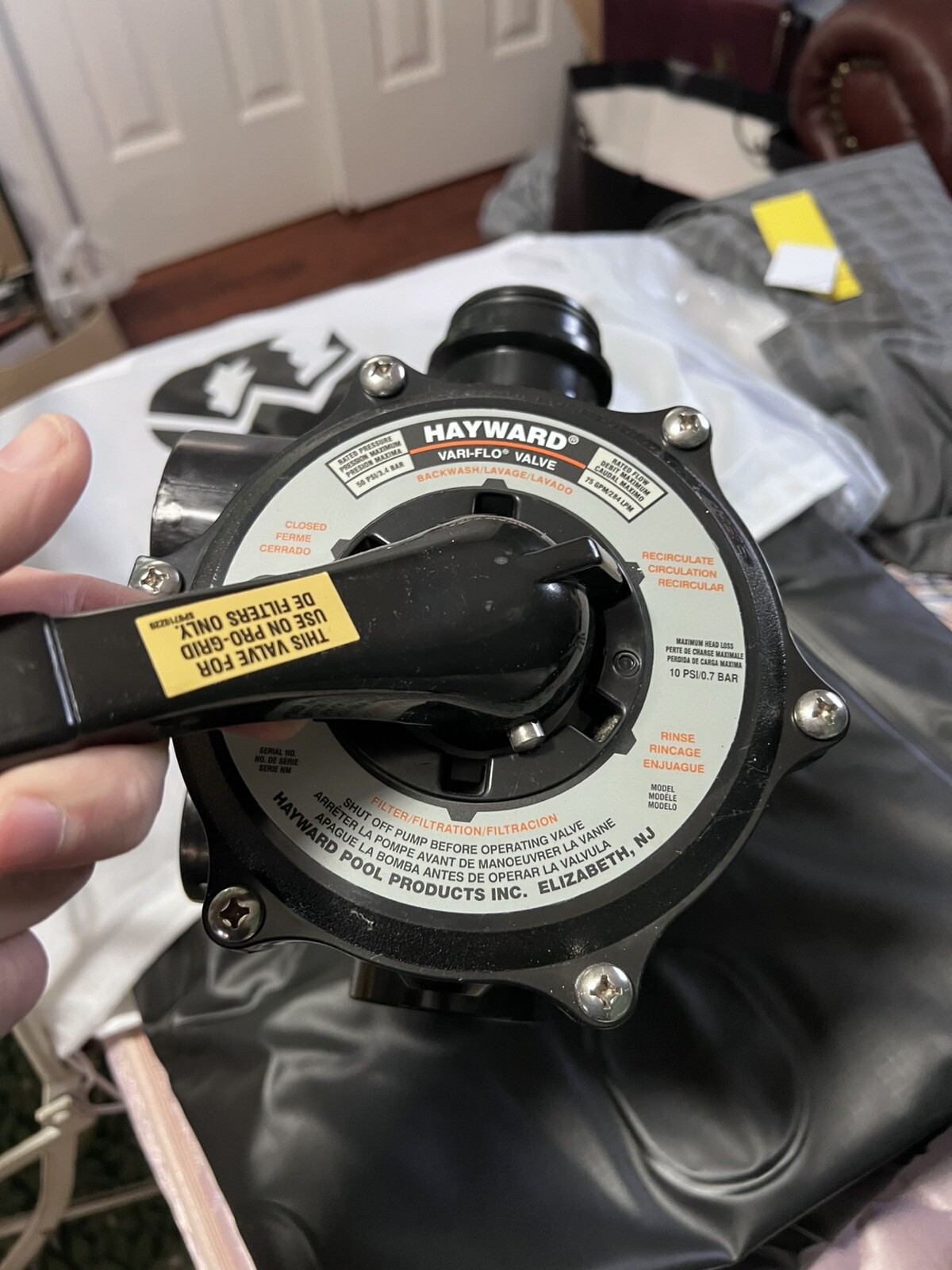 Hayward Vari-Flo SP0710XR50 Multiport Valve with 1-1/2" Ports for DE ...