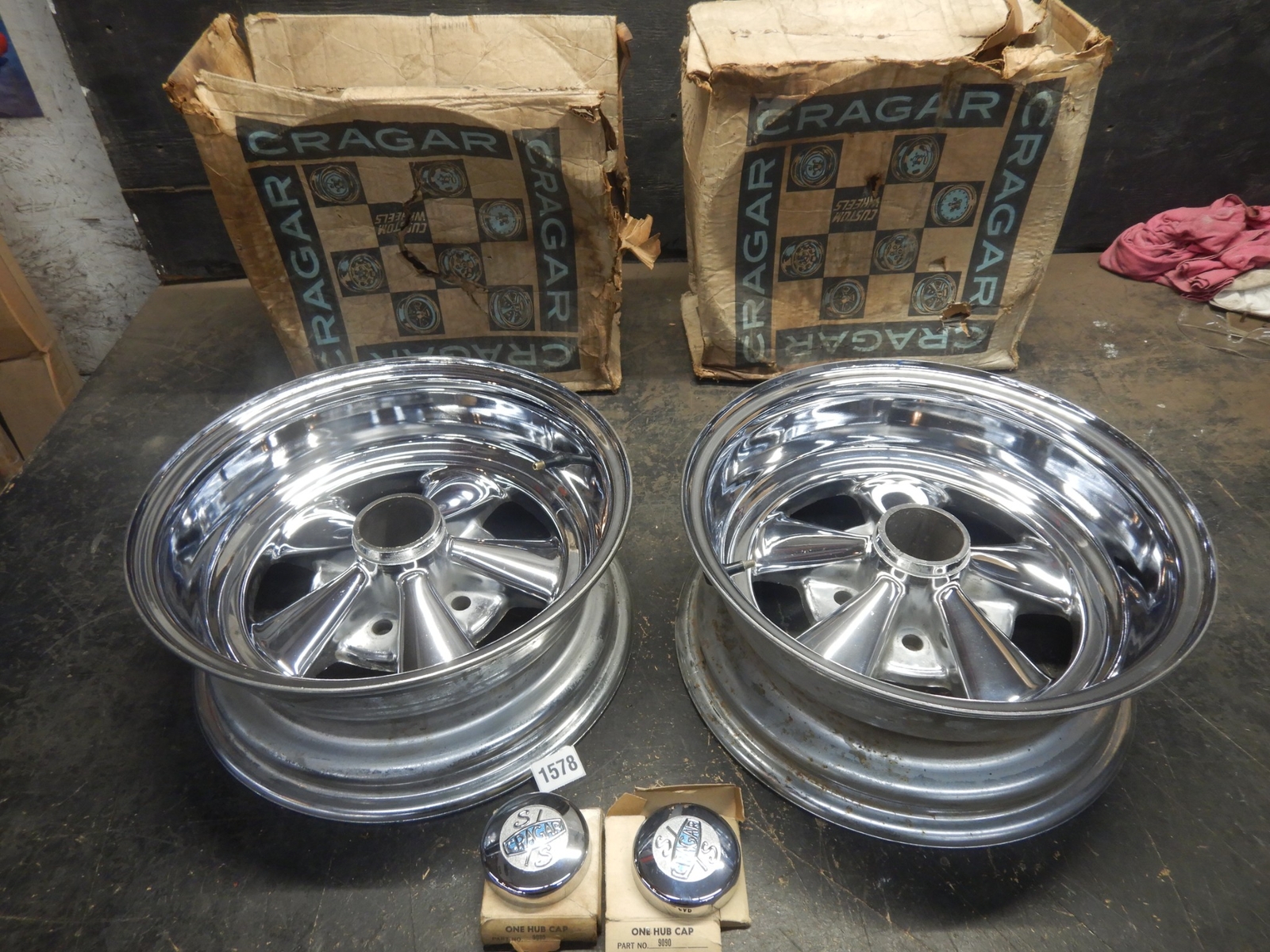 NOS PR VINTAGE 15" x6 Cragar SS Wheels GM 4.75” DEEP DISH 55-57 CHEVY ...