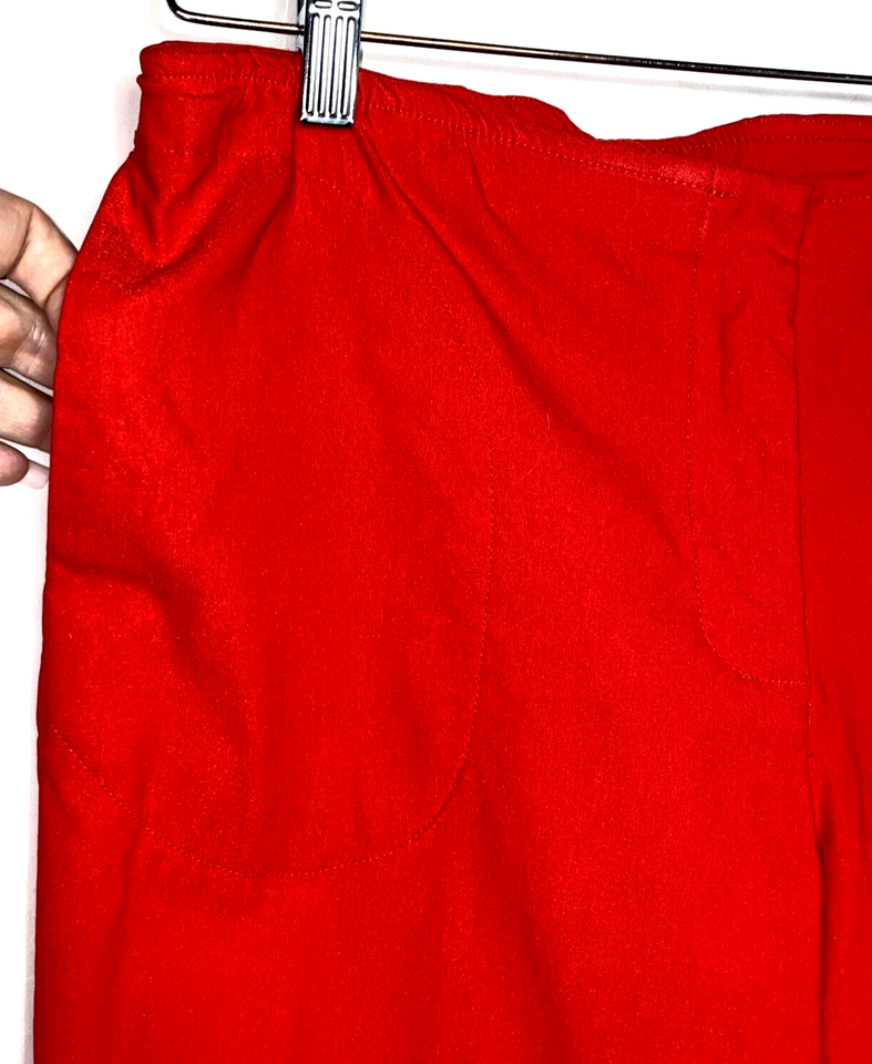 Joan Rivers Petite Techno Twill Cropped Pants w/ Cuff Size 14P Red *H ...