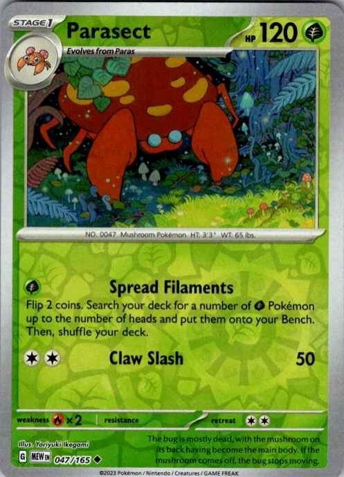 Pokemon TCG Parasect Reverse Holo | eBay