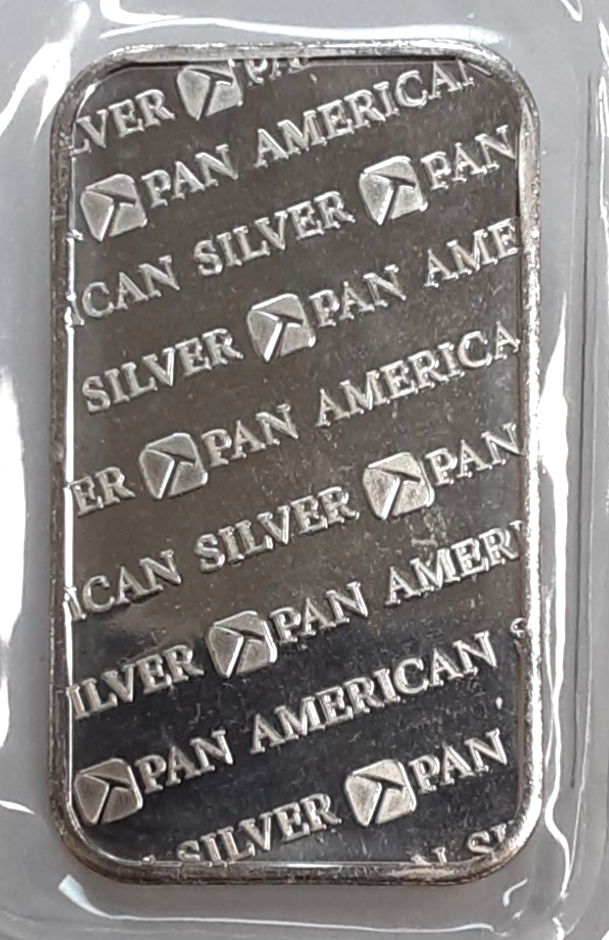 Pan American Silver Corp. NW Territorial Mint 1 Troy Oz .999 Silver Bar ...