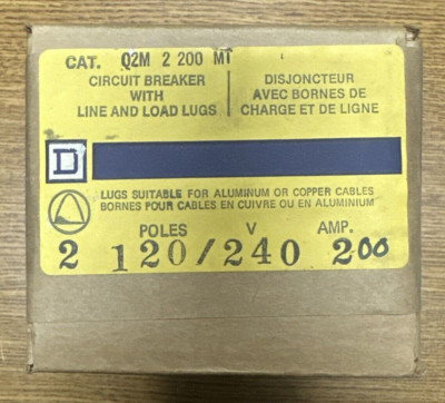 SQUARE D Q2M2200MT 2P 200A 120/240V CIRCUIT BREAKER **NEW IN BOX ...