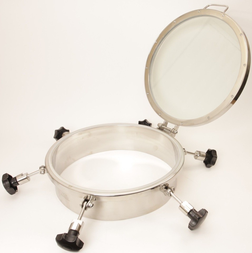 Round Tank Manway| 18 inch Glass Top w/ 6 handles/EPDM - (2 Pack) | eBay