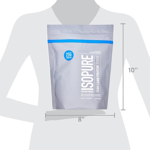 Isopure Zero Carb 100%Whey Protein Isolate 25g Protein Powder Creamy ...