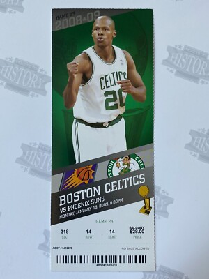 2009 Phoenix Suns at Boston Celtics Ticket 1/19/09 | eBay