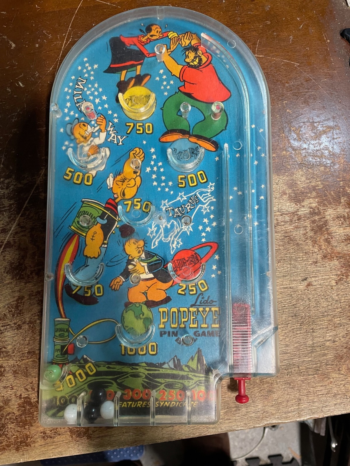Vintage Lido Toy Handheld Popeye Pinball Game - working condition | eBay