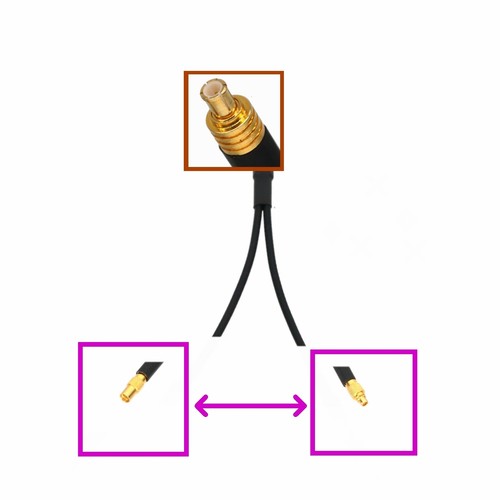 1x MCX to 2x MMCX Male/Female Antenna Y Splitter/Combiner Adapter COAX ...