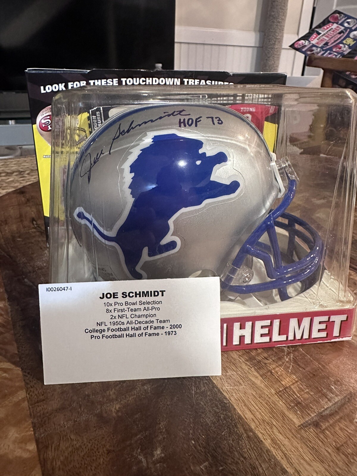 Joe Schmidt Autograph Mini Helmet | eBay