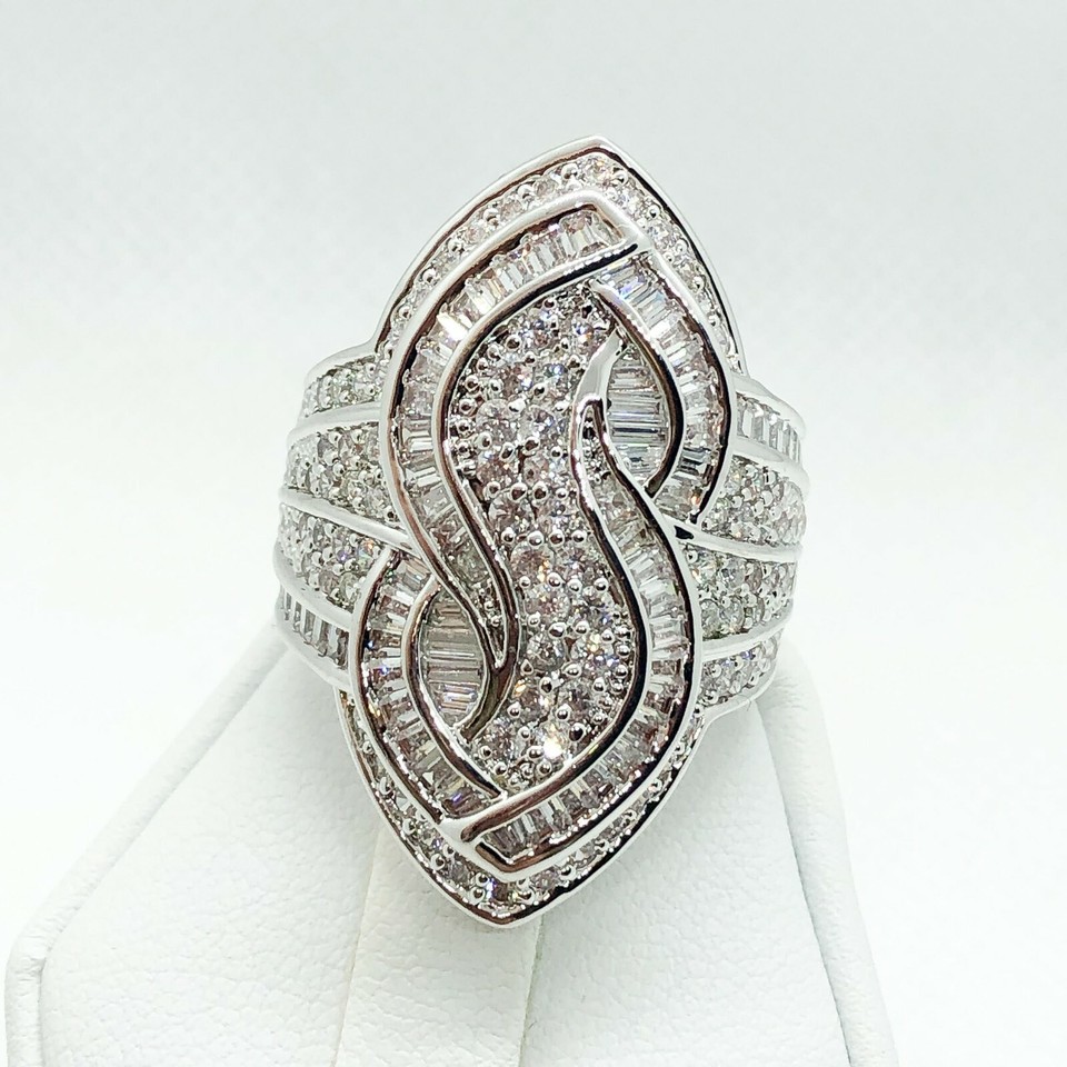 R4892 Women Fashion Jewelry White Yellow Gold Plated Engagement Wedding ...