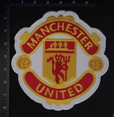 Huge Manchester United Team White Iron or Sew On Embroidery High ...