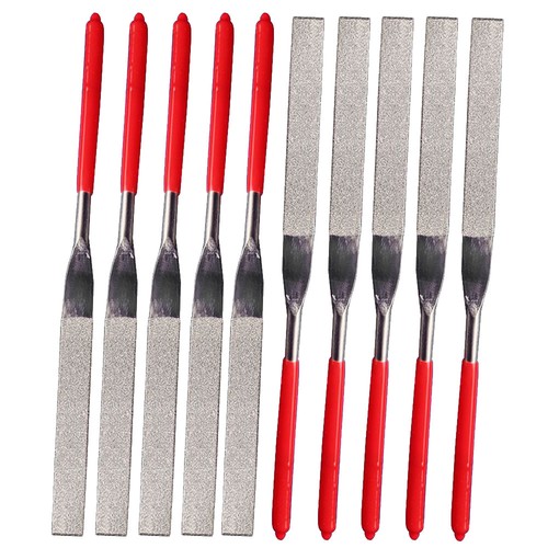10pcs 5x180mm Flat Diamond Grit File Set Sharpening Tool For Wood Metal ...