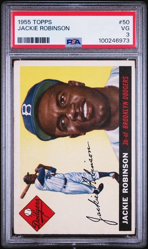 1955 Topps Jackie Robinson PSA 3 Brooklyn Dodgers #50 HOF | eBay