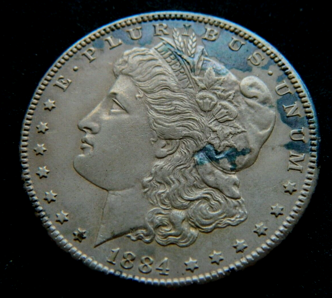 1884-s KEY DATE. RARE $1 Morgan Silver Dollar naturally toned. | eBay