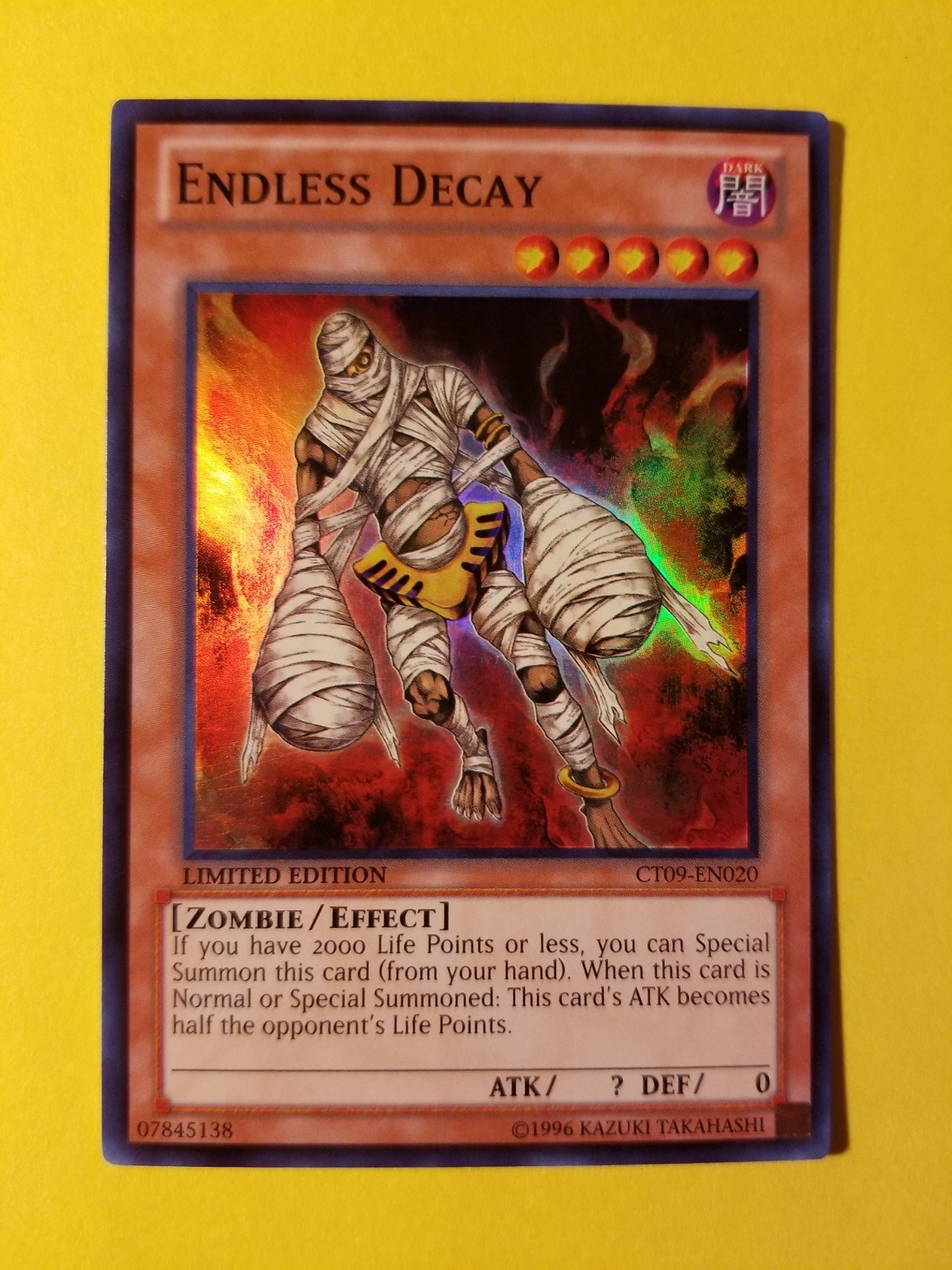 ENDLESS DECAY - CT09-EN020 - SUPER RARE * LIMITED EDITION * YUGIOH | eBay