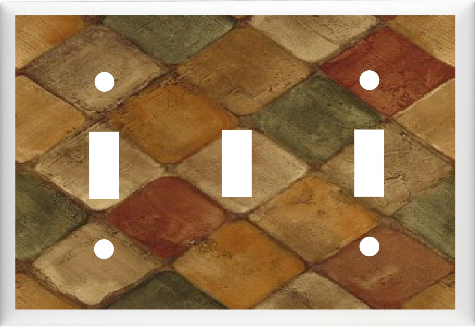 ITALIAN TUSCAN TILE COLORS #5 IMAGE LIGHT SWITCH COVER PLATE OT OUTLET ...
