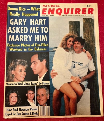 National Enquirer - Gary Hart/Donna Rice 1987 - Historical | eBay