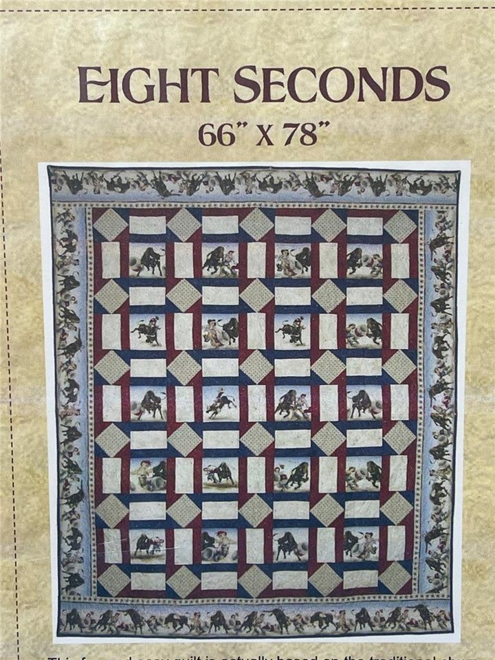 STITCHIN' HEAVEN Quilt Pattern by Deb Luttrell - EIGHT SECONDS - 66" x ...