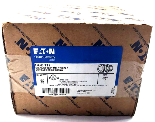 25 PACK EATON CORPORATION CGB117, FITTING 1/2 INCH | eBay