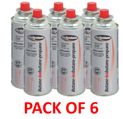 Gosystem Pack of 6 for uno type butane/PROPANE Disposable gas ...