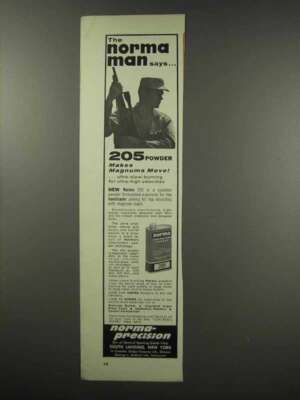 1966 Norma 205 Smokeless Powder Ad - The Norma Man | eBay