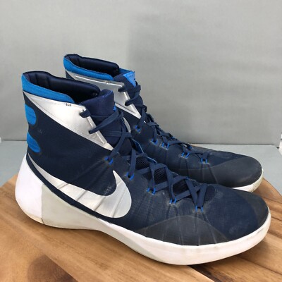 Nike Hyperdunk 2015 TB Basketball Shoes Mens 15 Navy Blue Silver ...