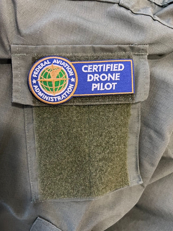 FAA Certified Drone Pilot Patch 2 x 4 inch (w hook and loop closure or ...