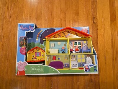 Peppa Pig Peppa's Playtime To Bedtime House 17 pcs NEW SEALED | eBay