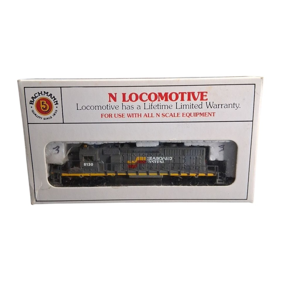(B) Vintage Bachmann N Scale SD40-2 Seaboard System Diesel 8130 Loco ...