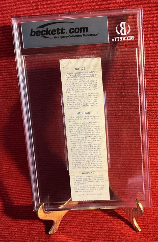 1977 ALCS Ticket Stub Royals at Yankees Game 1 - Beckett Grade 6 ...