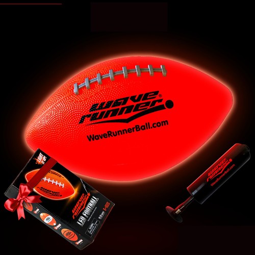 LED Light-Up Football - Glow in The Dark Football Games- Size 10.35 in ...