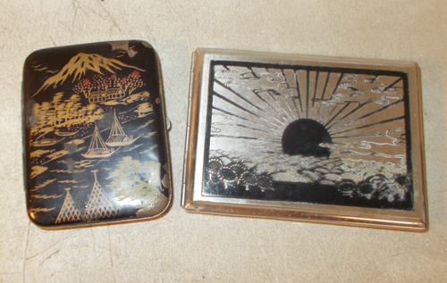 2 Vintage METAL Compact Cigarette CASES ORIENTAL DESIGN | eBay