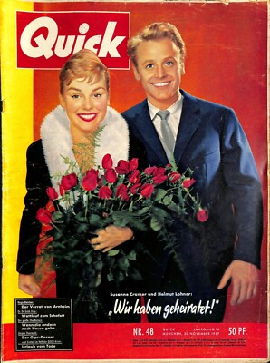 Quick Magazine 30 November 1957 - Susanne Cramer, Helmut Lohner, Romy ...