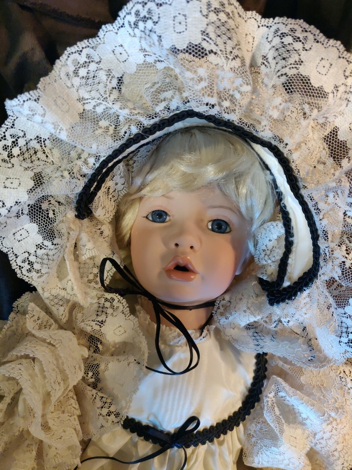 Large Porcelain Doll. PRISTINE - VTG 23