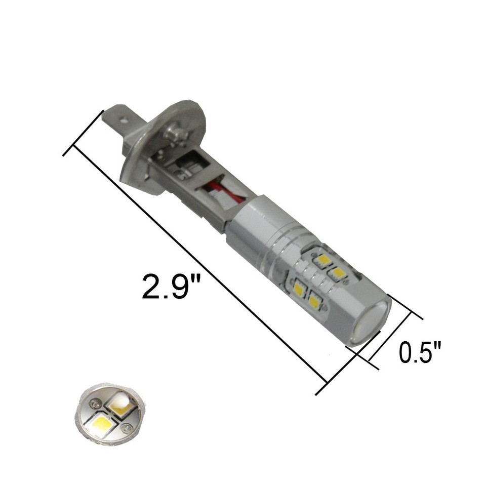 2pcs H1 LED 6000K White Replace Fog Light Halogen Bulbs For Volvo XC90 ...